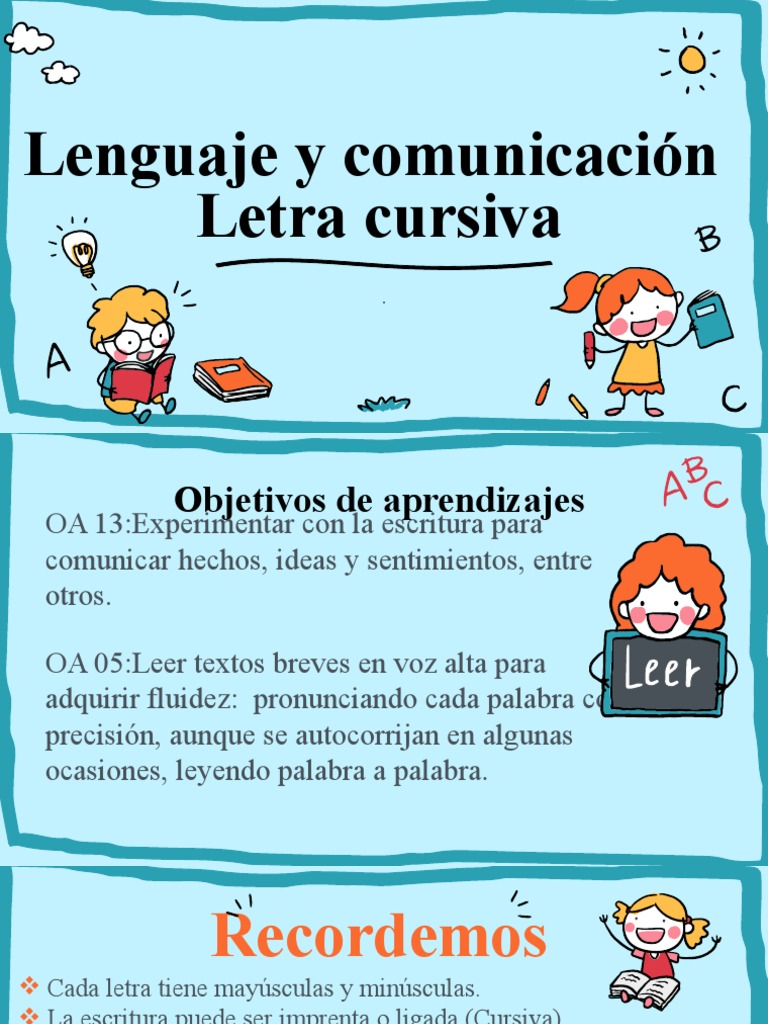 Consonantes en Letra Cursiva. | PDF