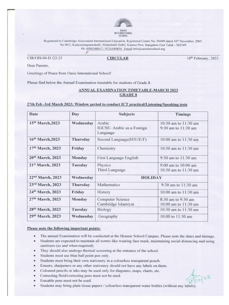Ois Exam Ae Cir g8tt 2022 23 | PDF