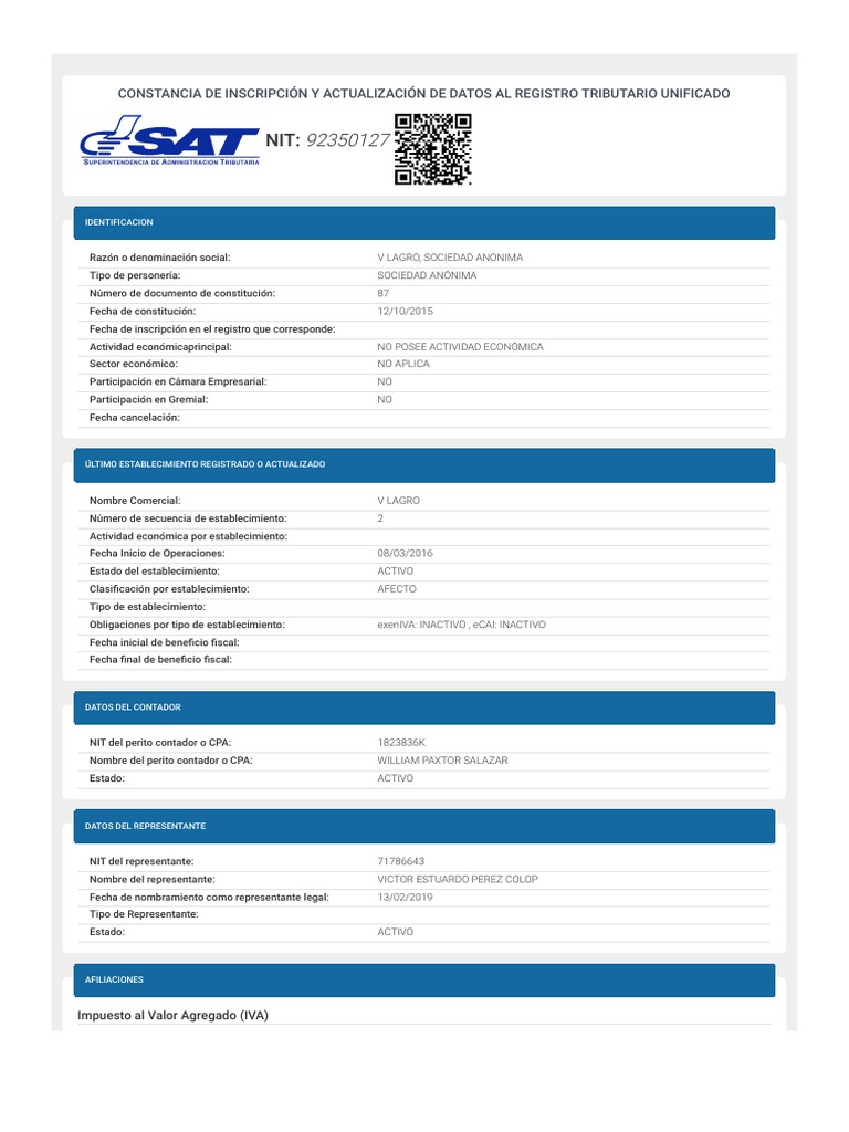 Constancia RTU Digital ejemplo | PDF | Impuesto sobre la renta | Impuestos