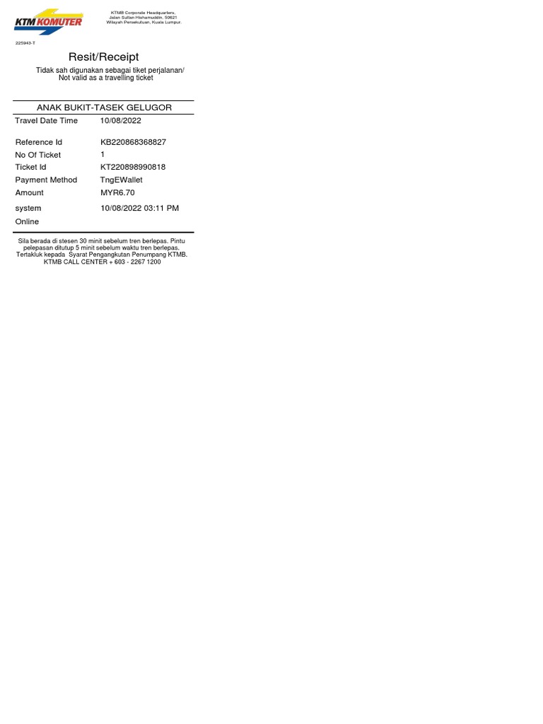KTM-Receipt-1660115558388 | PDF