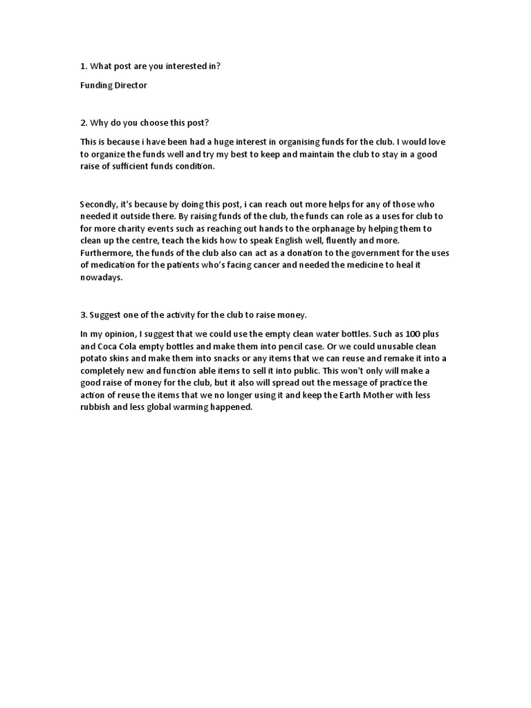 Fundraising Ideas for Club Growth | PDF | Self-Improvement