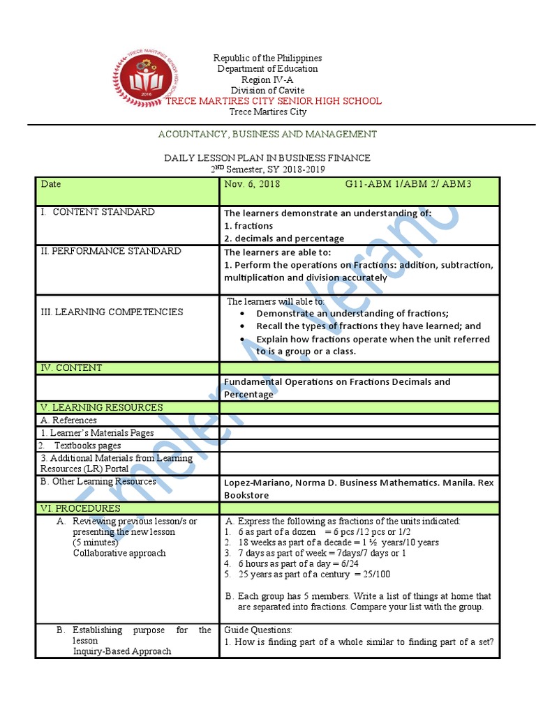 BM DLP 6-9nov2018 | PDF | Mathematical Notation | Numbers
