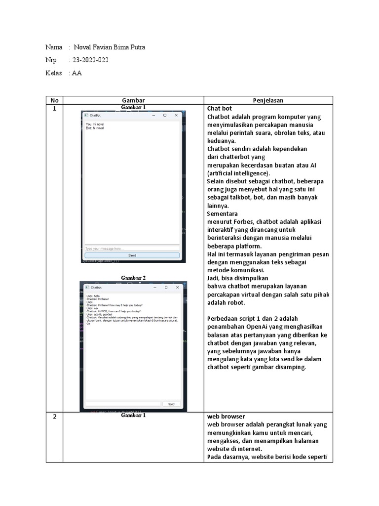 Noval Favian Bima Putra - AA - M14 Web Browser & Chatbot | PDF