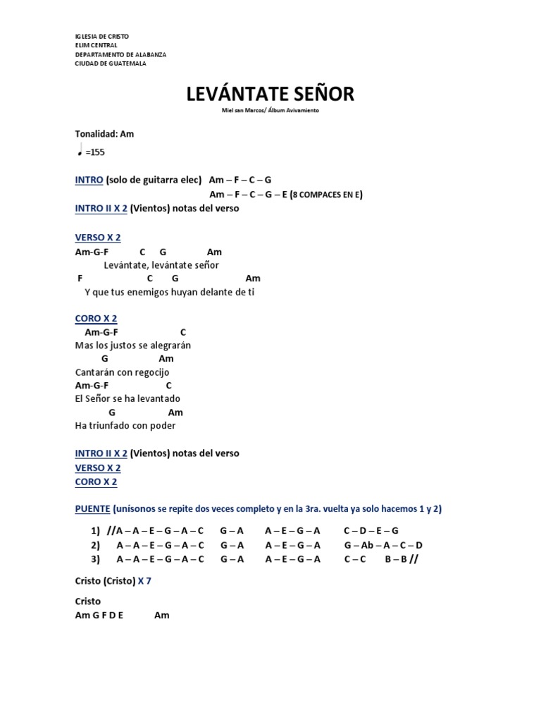 LEVÁNTATE SEÑOR | PDF