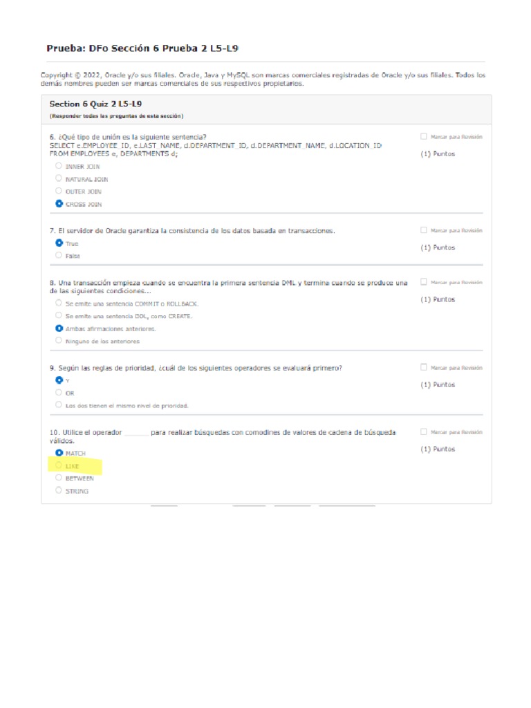 DFo Sección 6 Prueba 2 L5-L9 | PDF