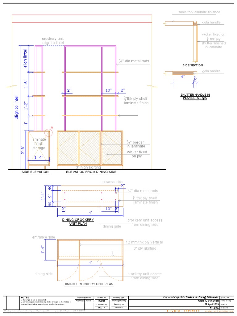 Crockery Unit Dimensions and Details | PDF