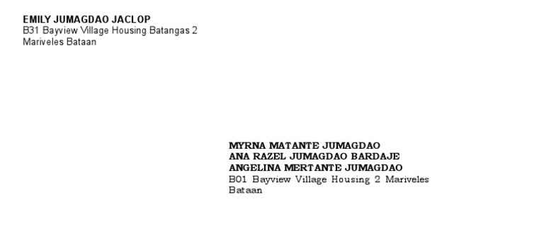 Envelope Format | PDF