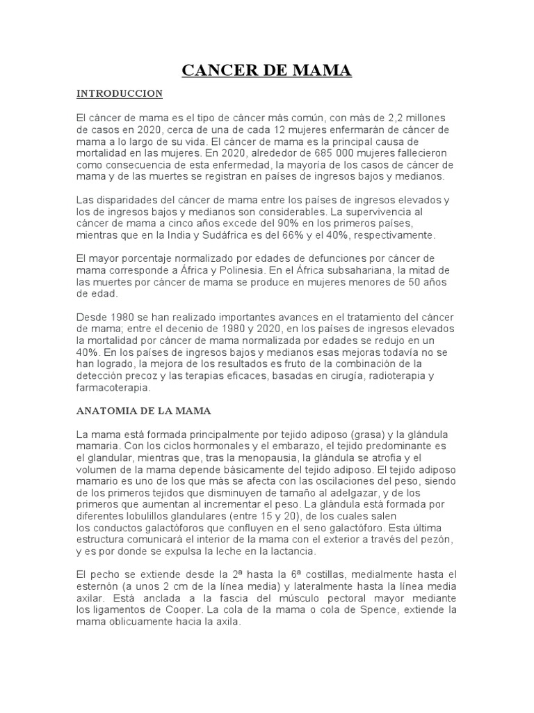 Cancer de Mama | Descargar gratis PDF | Cáncer de mama | Cáncer