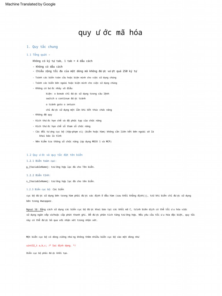 Coding Convention Pdf