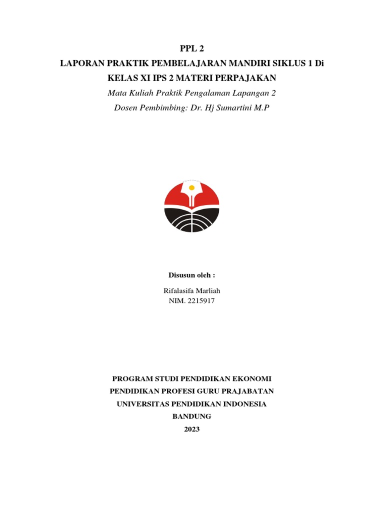 Rifalasifa Marliah - Laporan PPL 2 Siklus 1 | PDF