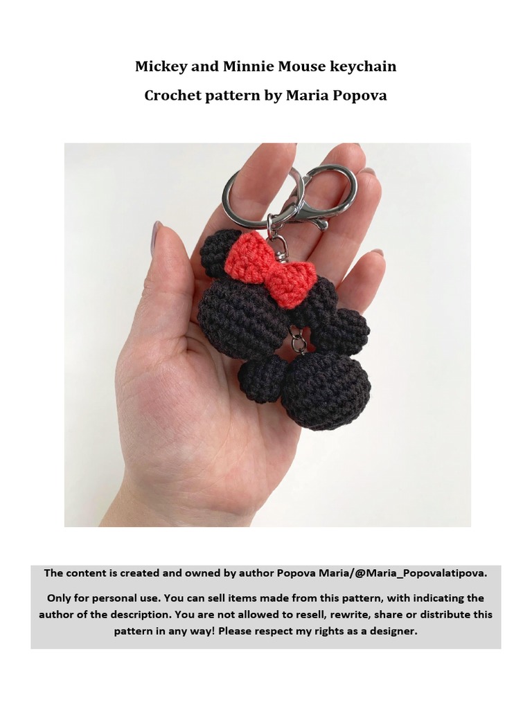 Chaveiros Mickey e Minie | PDF | Crochet | Yarn