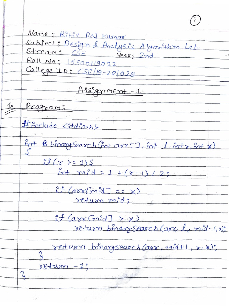 Ritik Raj Kumar - 16500119022 - DAA LAB | PDF | Queue (Abstract Data Type) | Computer Programming