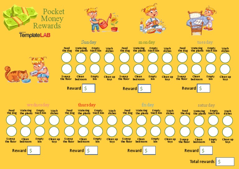 Pocket Money Rewards Chart | PDF