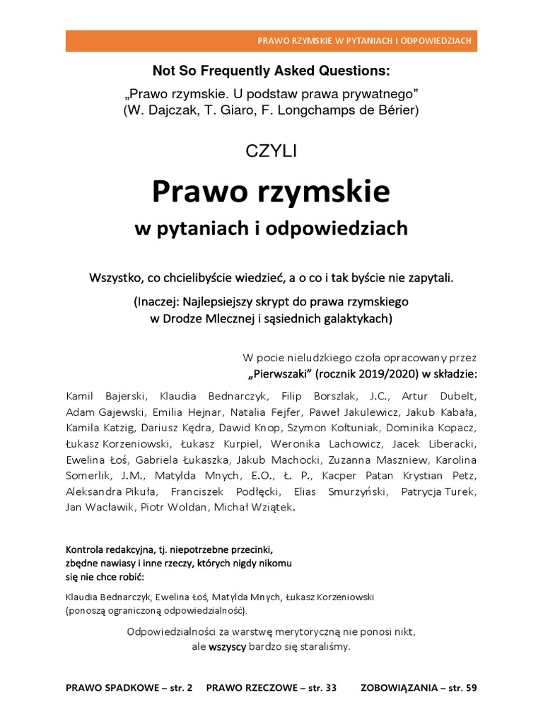 Prawo Rzymskie | PDF