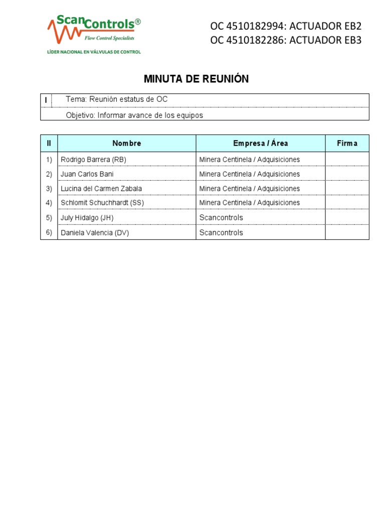 Minuta Reunion | PDF | Tecnología