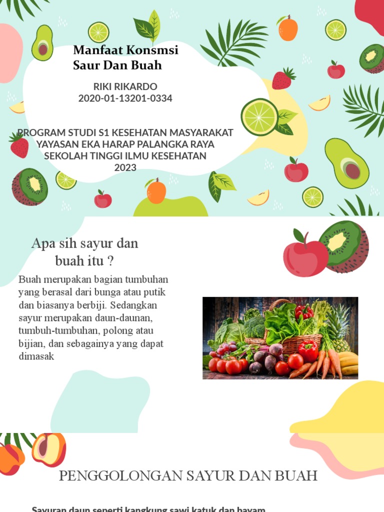 Ppt Riki Manfaat Sayur Dan Buah | PDF