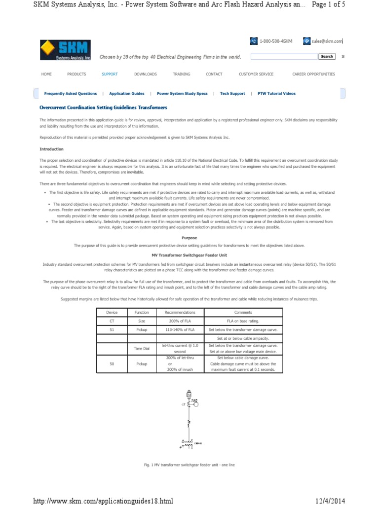 Overcurrent Coordination Setting Guidelines Transformers | PDF