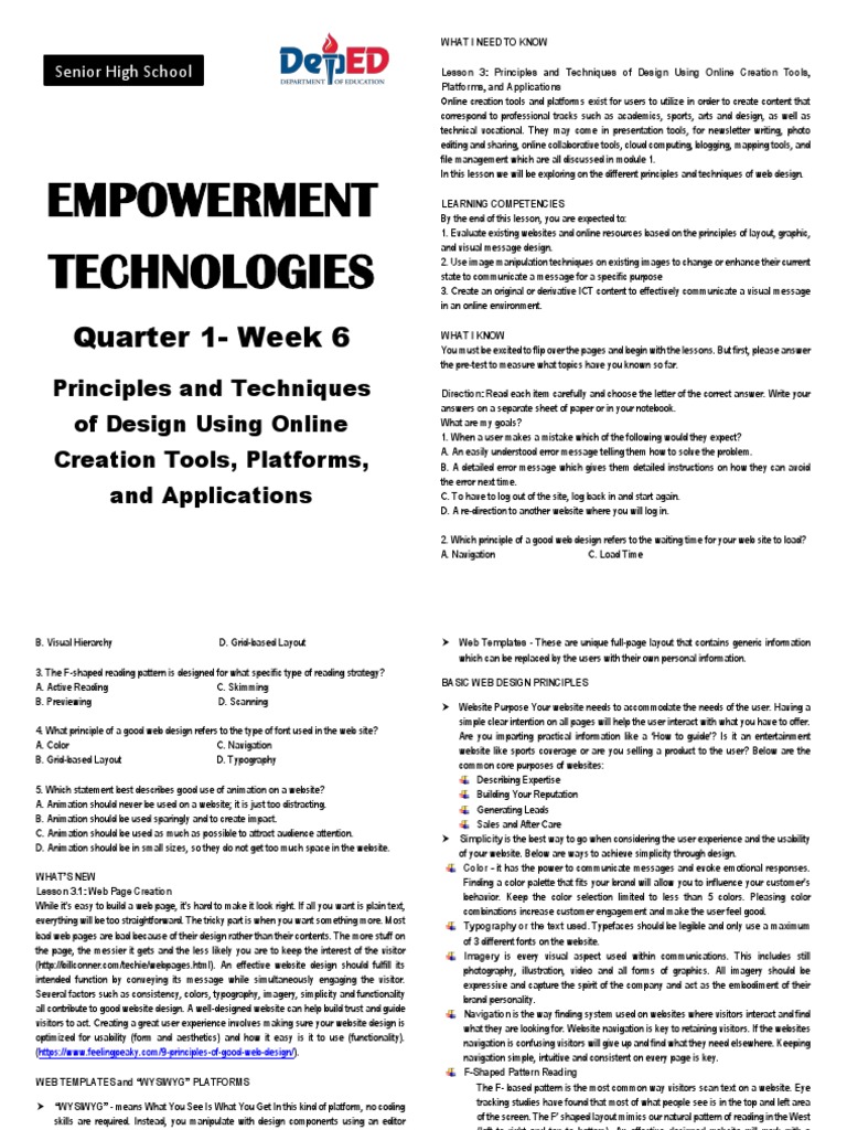 Emtech M6 Module | PDF | Web Design | Websites