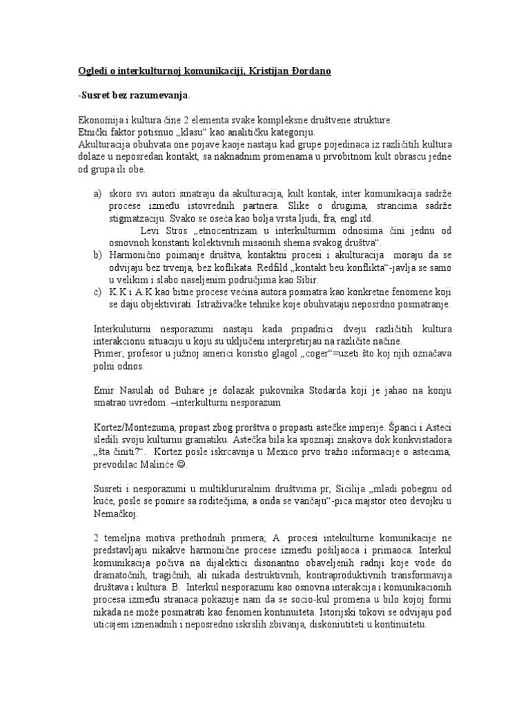 Ogledi o interkulturnoj komunikaciji | PDF