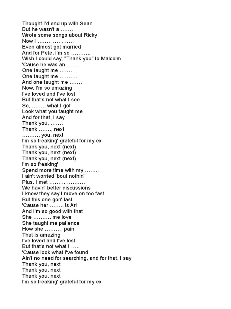 Ariana Grande Thank You Next | PDF