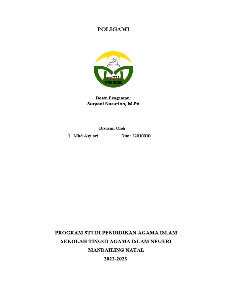Hukum Poligami Dalam Fikih | PDF