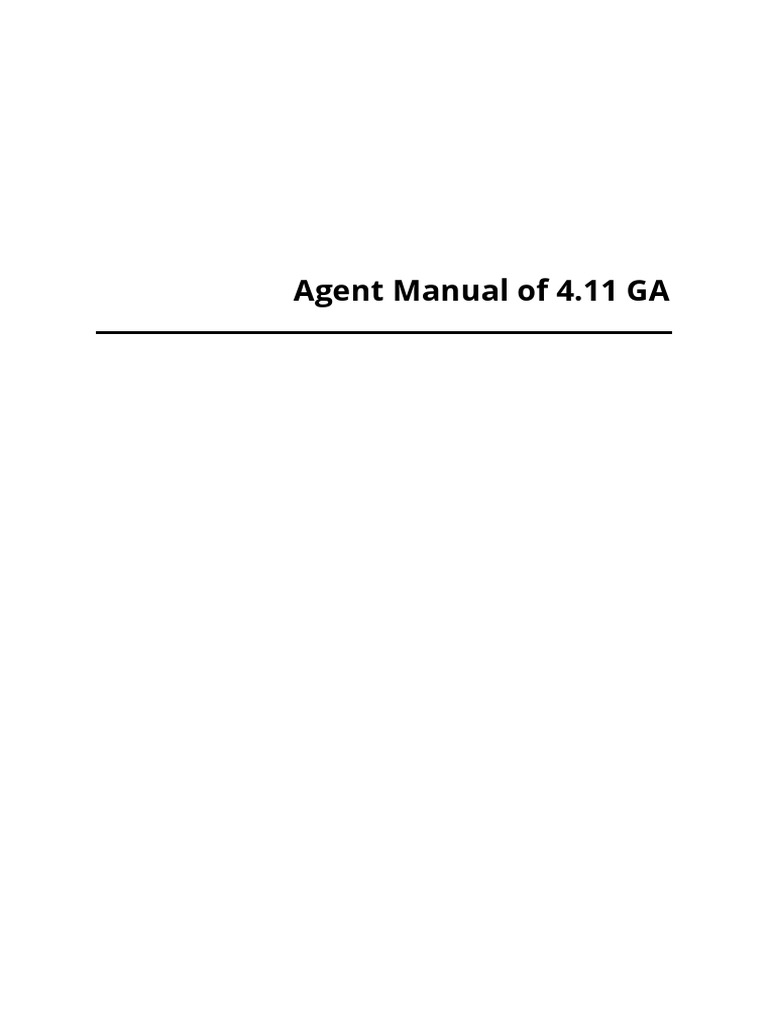 Agent Manual 4 11 | PDF | Login | Software Development