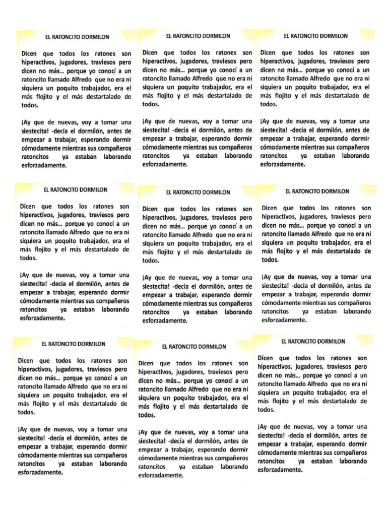 El Ratoncito Dormilon Pdf