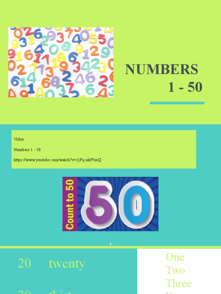 Numbers 1-50 Learning Resources | PDF