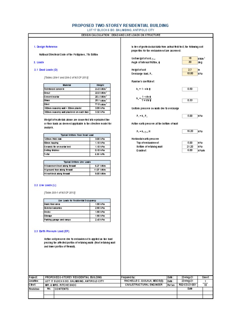 Design of RC Superstructure - Page 1 of 18 | PDF | Wall | Geotechnical ...