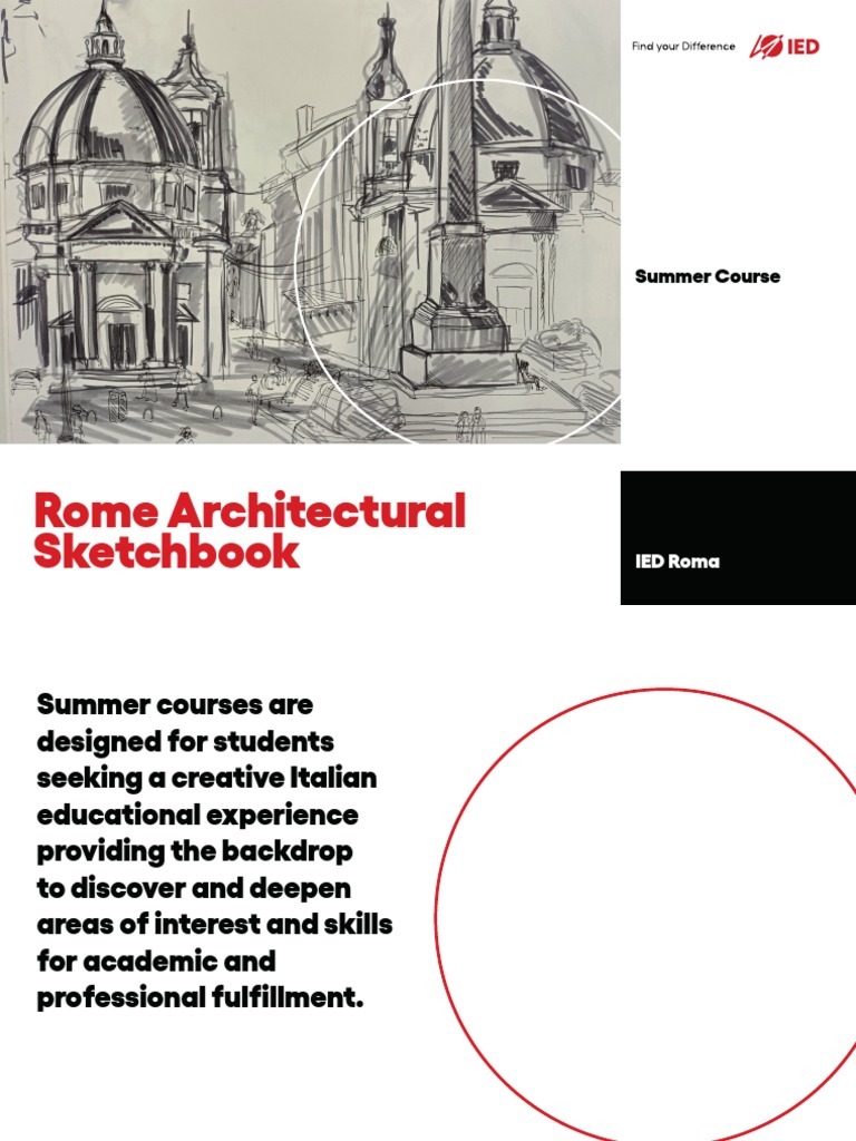 IED Roma Summer Rome Architectural Sketchbook | PDF | Drawing | Fine Art