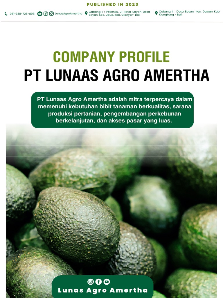 Profil Perusahaan PT Lunaas Agro Amertha | PDF | Bisnis | Kesehatan ...