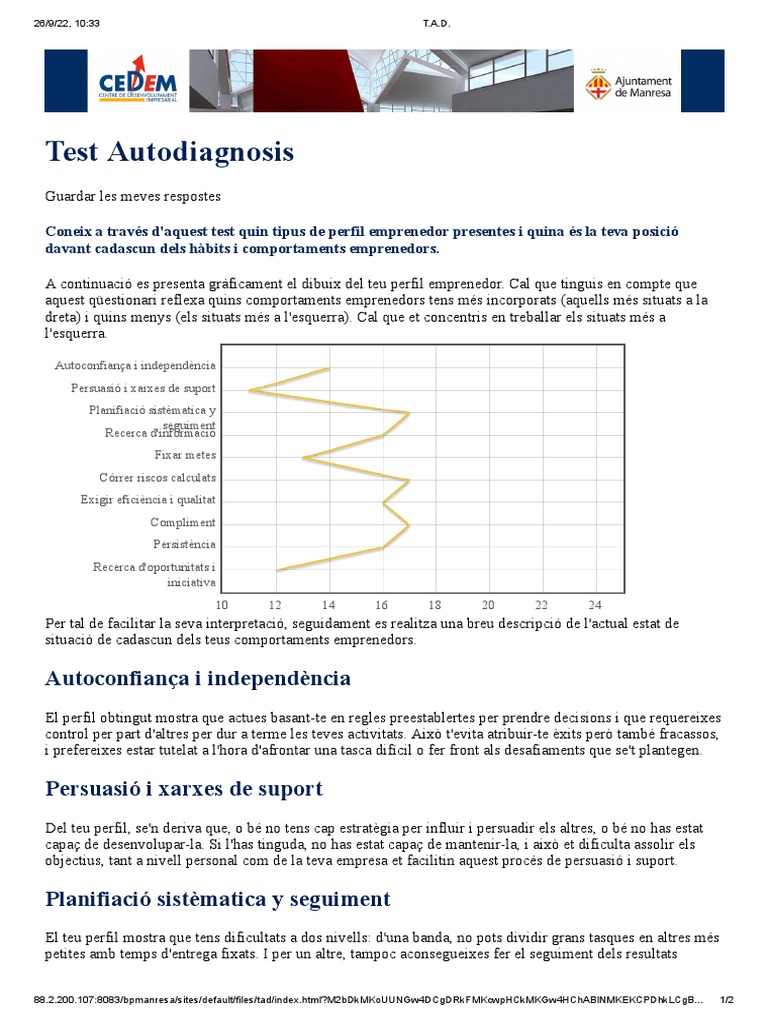 Tasca 3 (II) Avalua El Teu Potencial Emprenedor - Ethan Heras | PDF