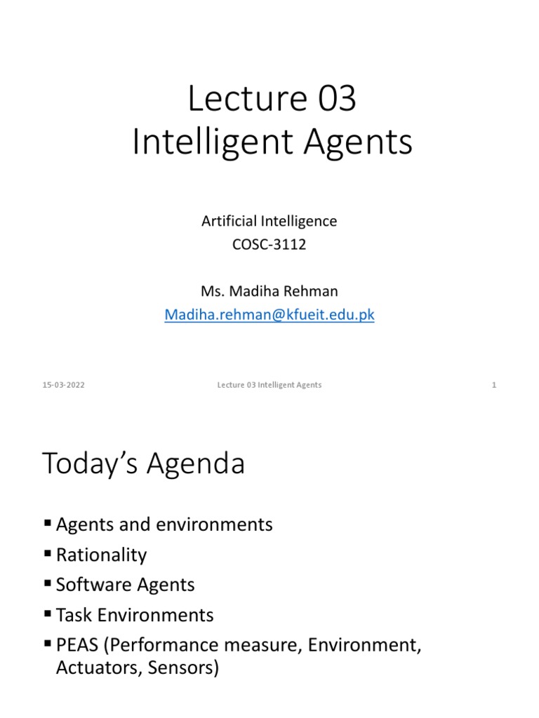 Artificial Intelligence Lecture 03 | PDF | Systems Theory | Emerging ...