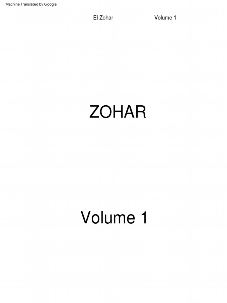 Zohar 1 | PDF | Cabala | Zohar