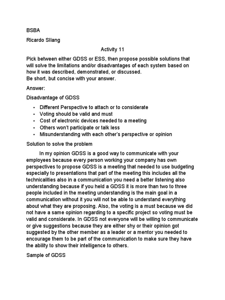 Enhancing GDSS for Effective Meetings | PDF