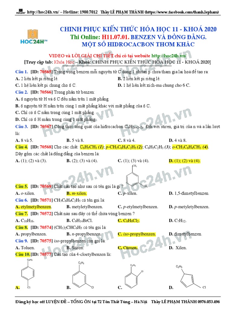 Benzen và đồng đẳng | PDF