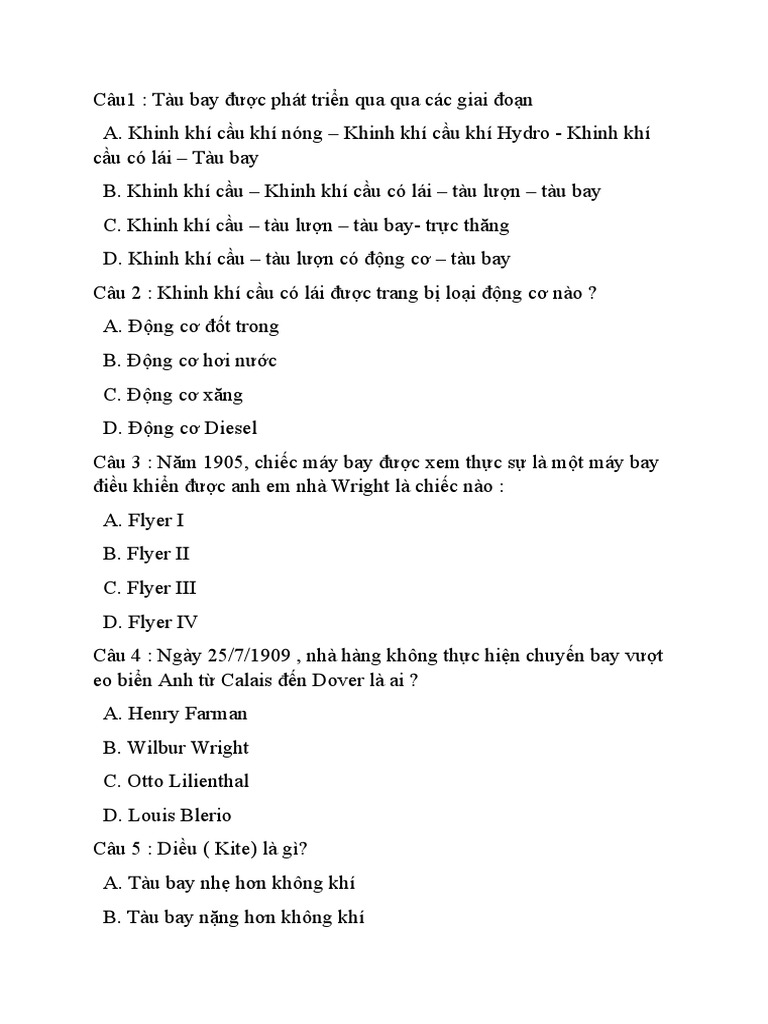 Câu hỏi TN C1 | PDF