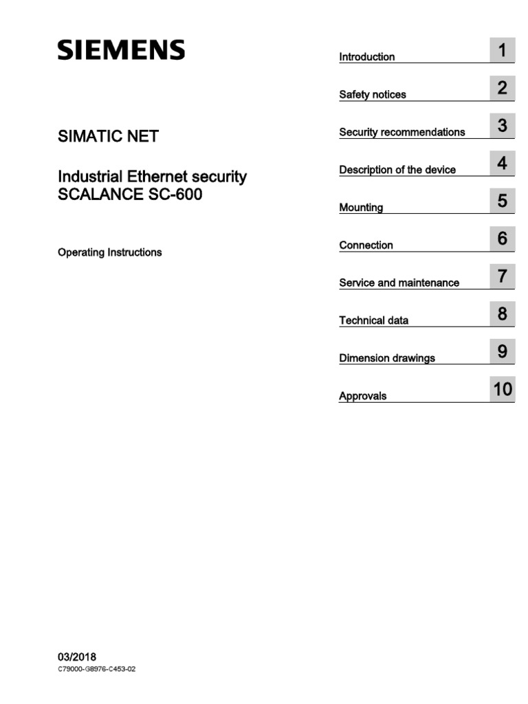 Scalance SC 600 | PDF | Electrostatic Discharge | Computer Network