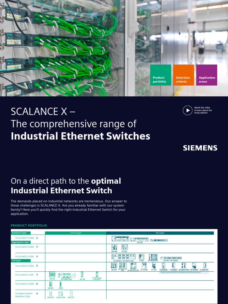 SCALANCE X IE Switches Interactive | PDF | Network Switch | Ethernet