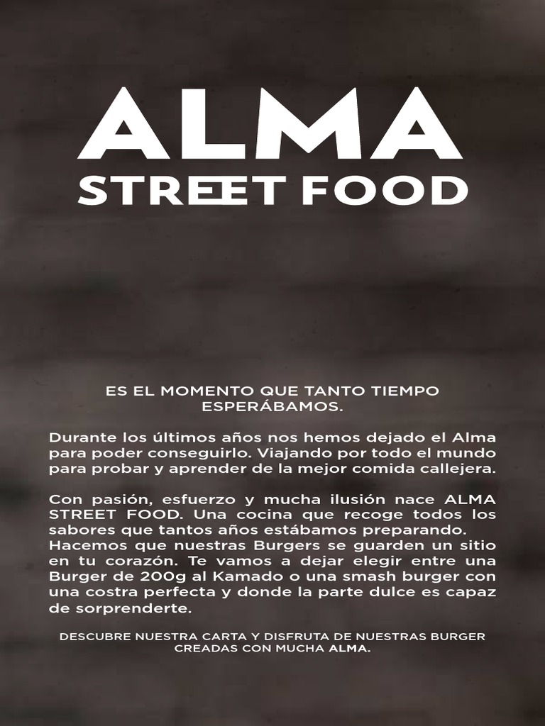 Carta Alma ST Food 2023 Abril 3 | PDF | Cocina occidental | Alimentos