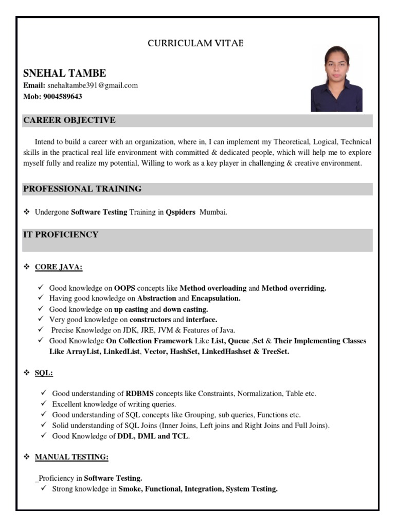 Snehalresume Comp | PDF | Method (Computer Programming) | Sql