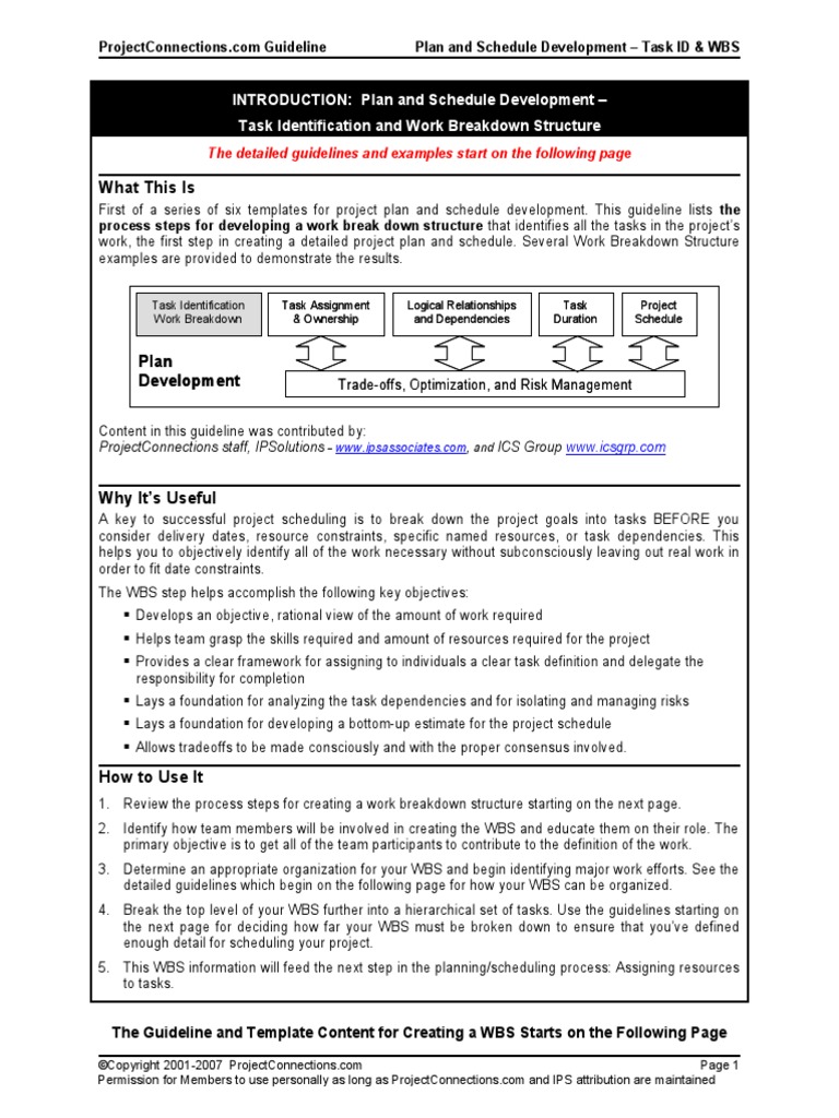 Work Breakdown Structure Guide | PDF | Computing | Systems Engineering