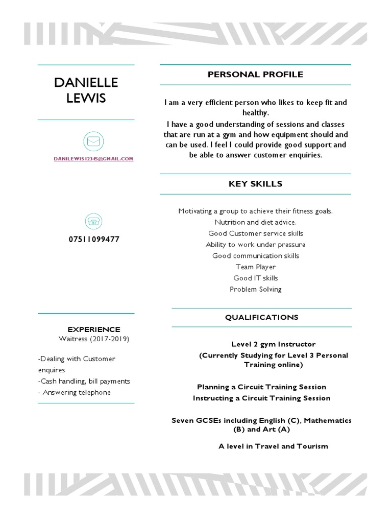 Danielle Lewis - CV." | PDF