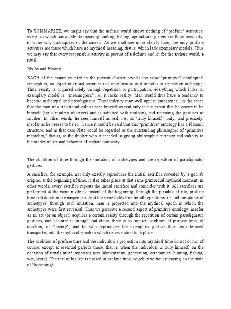 The Myth of The Eternal Return | PDF | Hero | Dragon