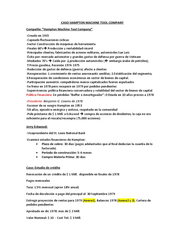 Resumen Caso Hampton | PDF