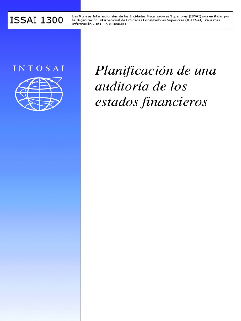 ISSAI 1300 Nota de Prática para La Nia (ISA) 300 | PDF | Planificación ...