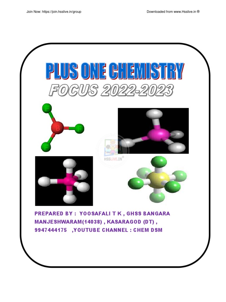 Hsslive Xi Chemistry Revised Notes Based On Scert Deleted Topics by ... Hsslive Xi Chemistry Revised Notes Based On Scert Deleted Topics by ...