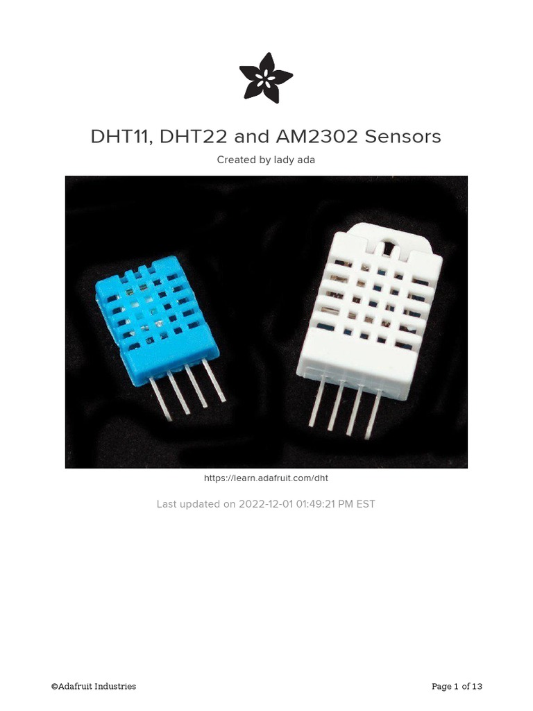 Datasheet DHT11 | Download Free PDF | Arduino | Sensor