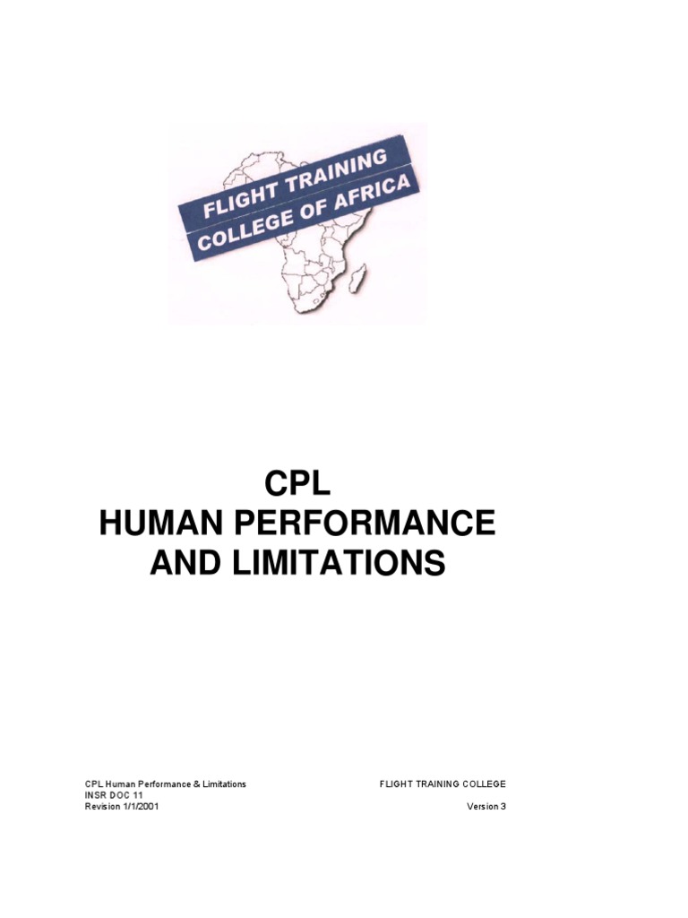 CPL Human Performance and Limitations Manual | PDF | Lung | Coronary Artery Disease