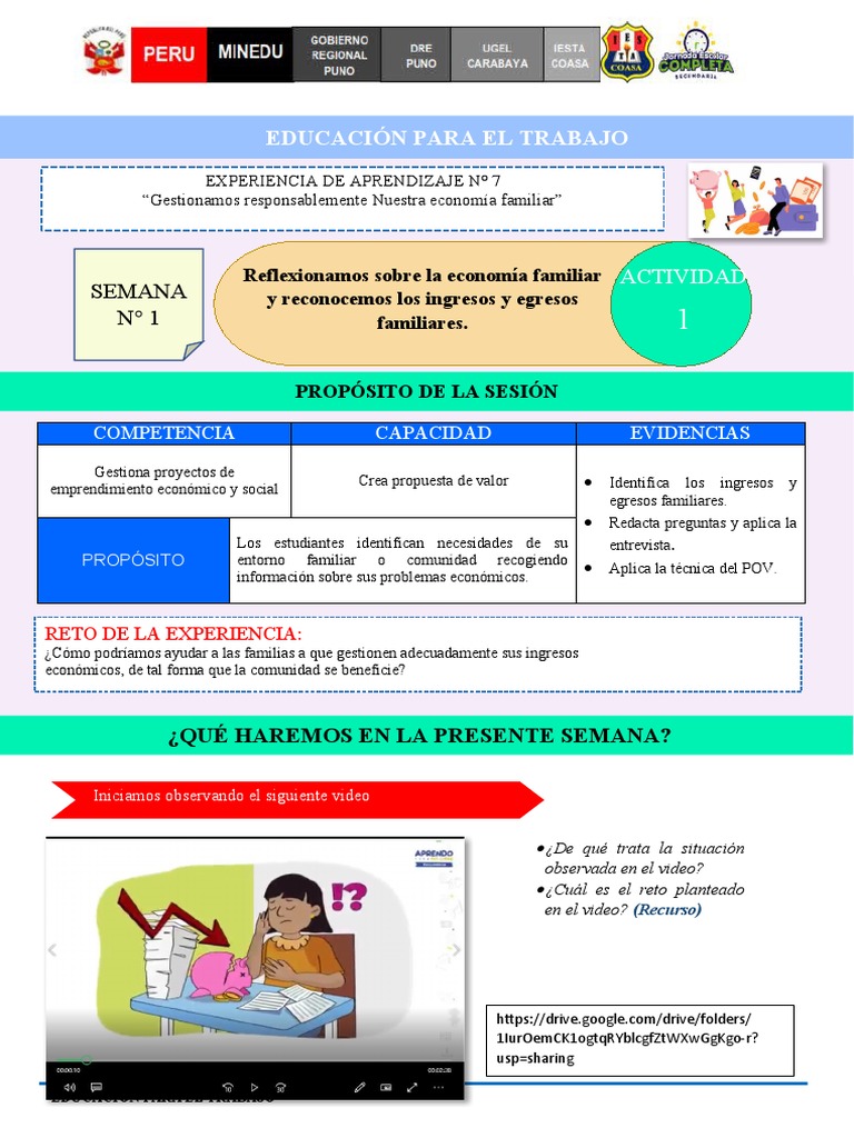 Iii Experiencia de Aprendizaje - Act 1 - Semana 1 Vi Ciclo | PDF